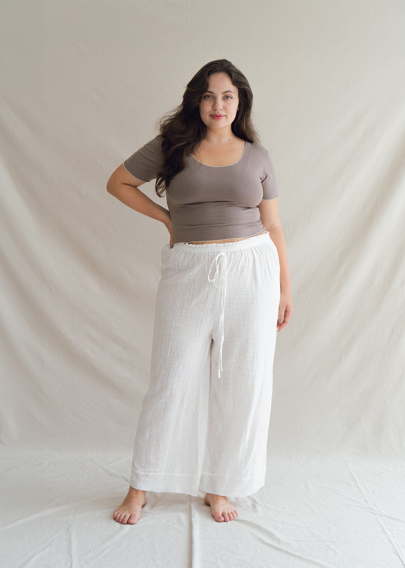 Flow Pants Off White - The Perfect Loose Cotton Pants For Meditation ...