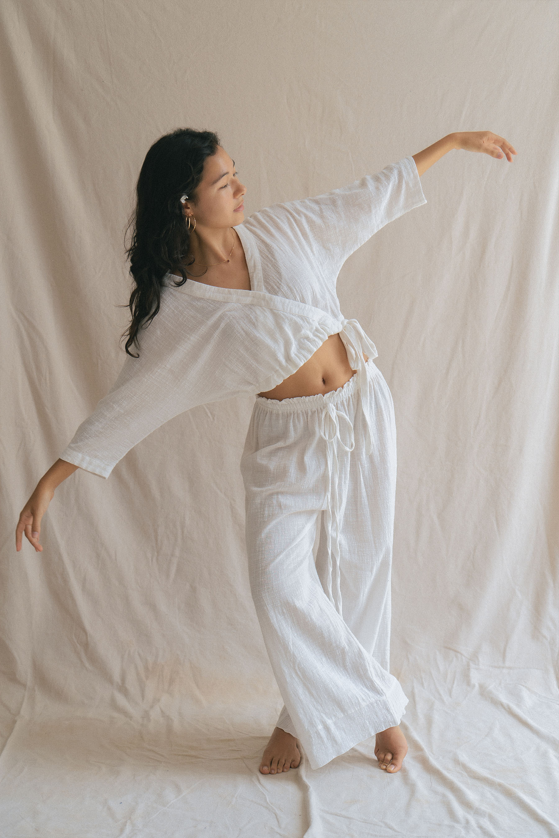 Flow Pants Off White - The Perfect Loose Cotton Pants For Meditation ...