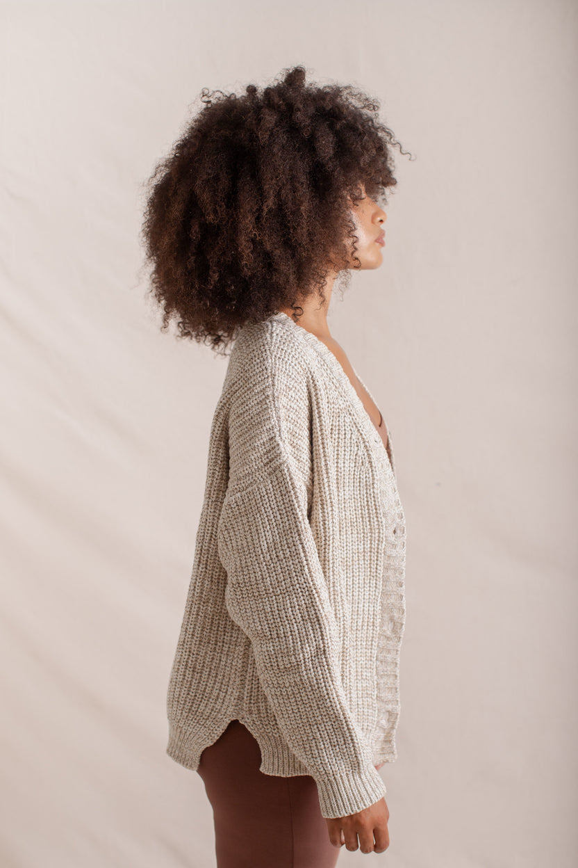 Hand Knitted Helga Cardigan | Sustainable Women Knitwear –Indigo Luna Store
