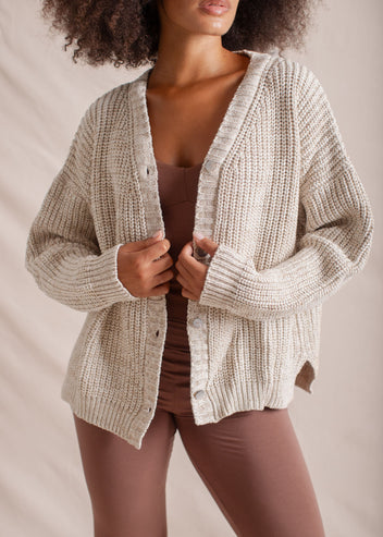 Hand Knitted Helga Cardigan | Sustainable Women Knitwear –Indigo Luna Store