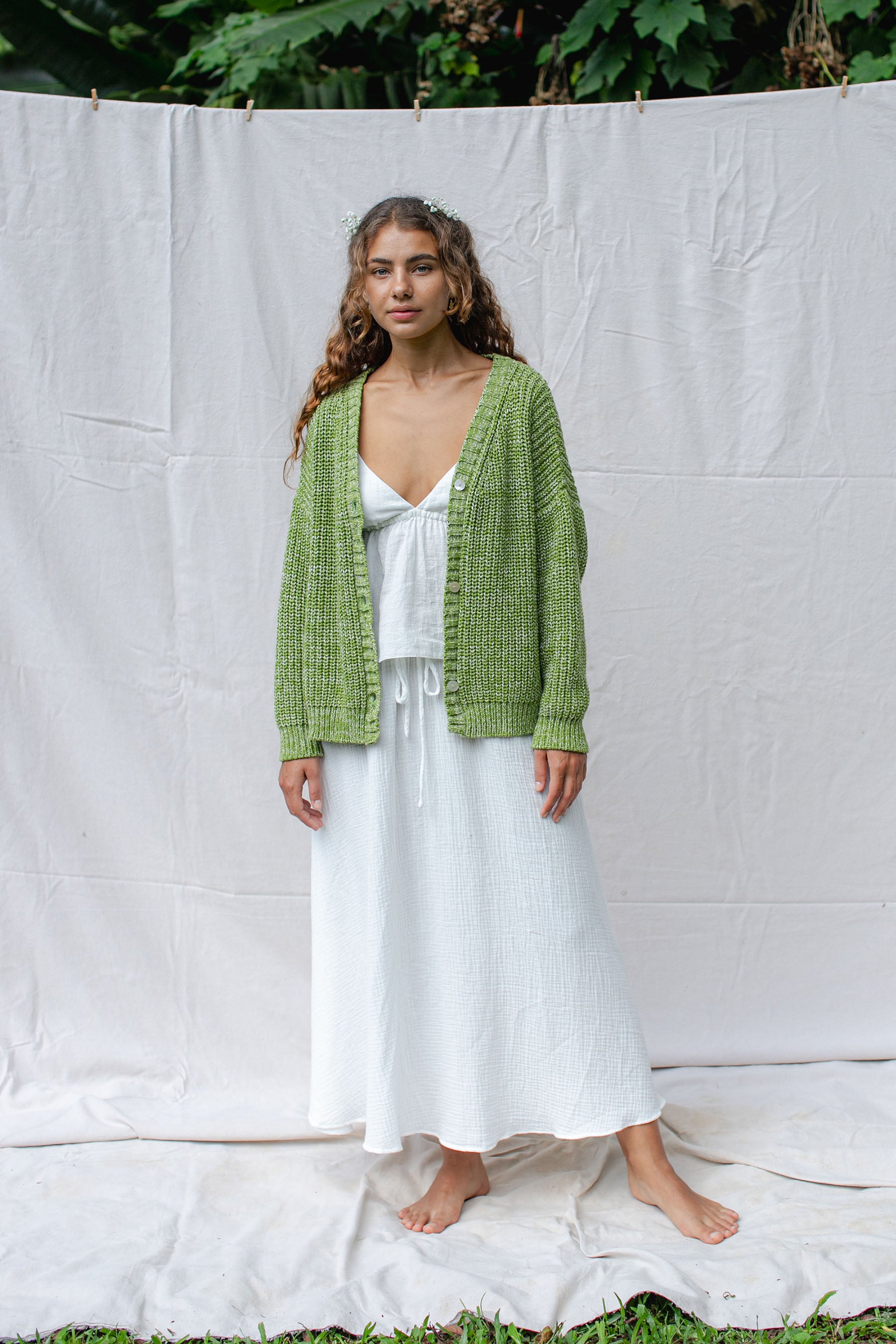 Helga Cardigan Kiwi –Indigo Luna Store