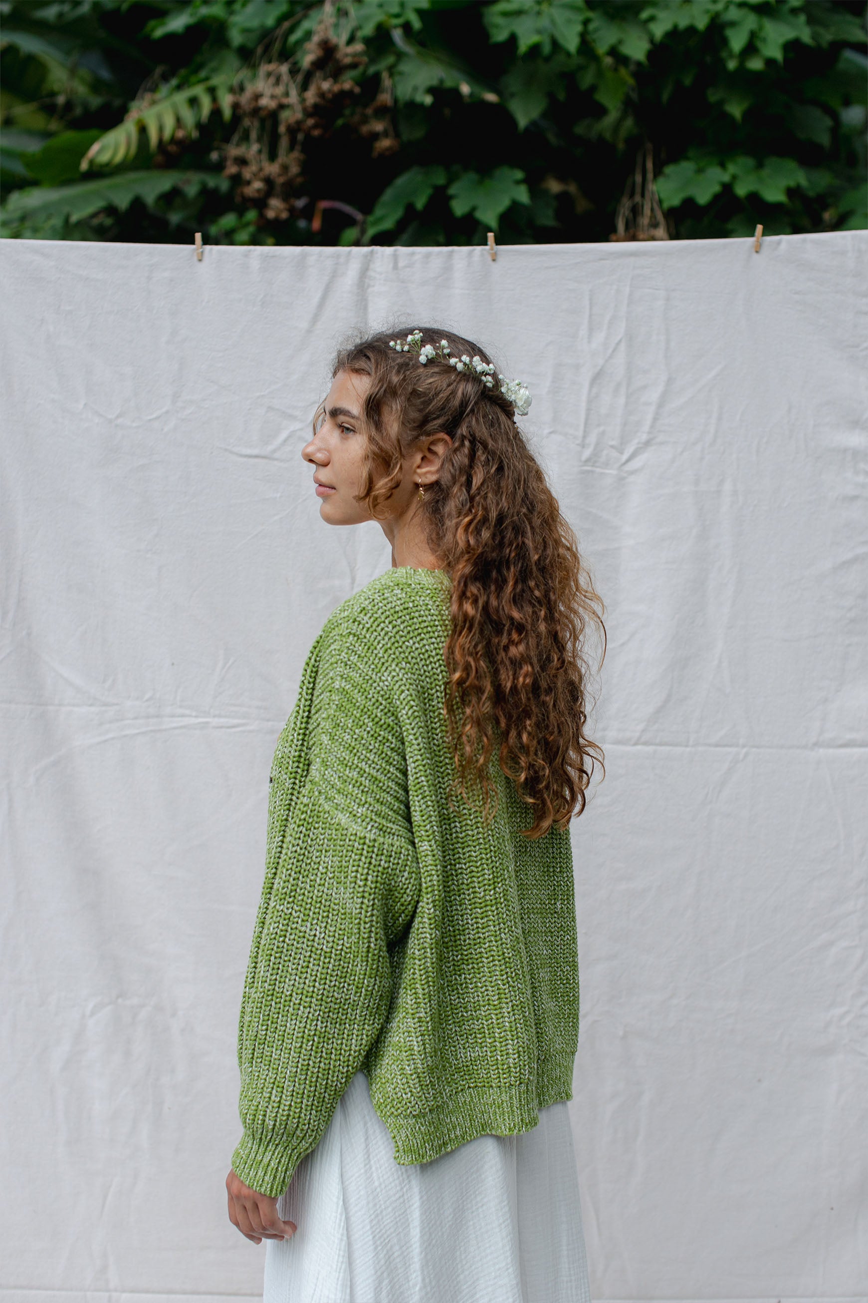 Helga Cardigan Kiwi –Indigo Luna Store