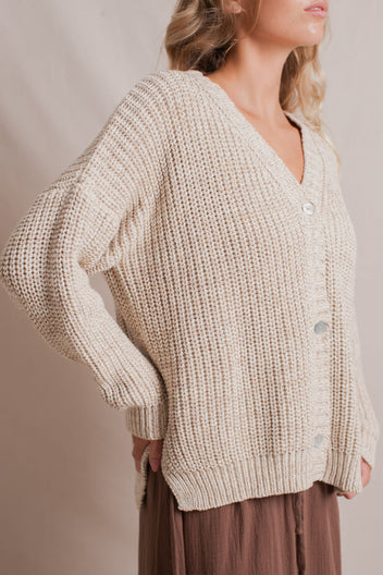 Hand Knitted Helga Cardigan | Sustainable Women Knitwear –Indigo Luna Store