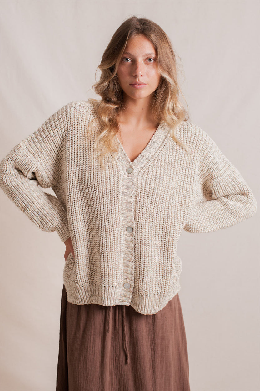 Hand Knitted Helga Cardigan | Sustainable Women Knitwear –Indigo Luna Store