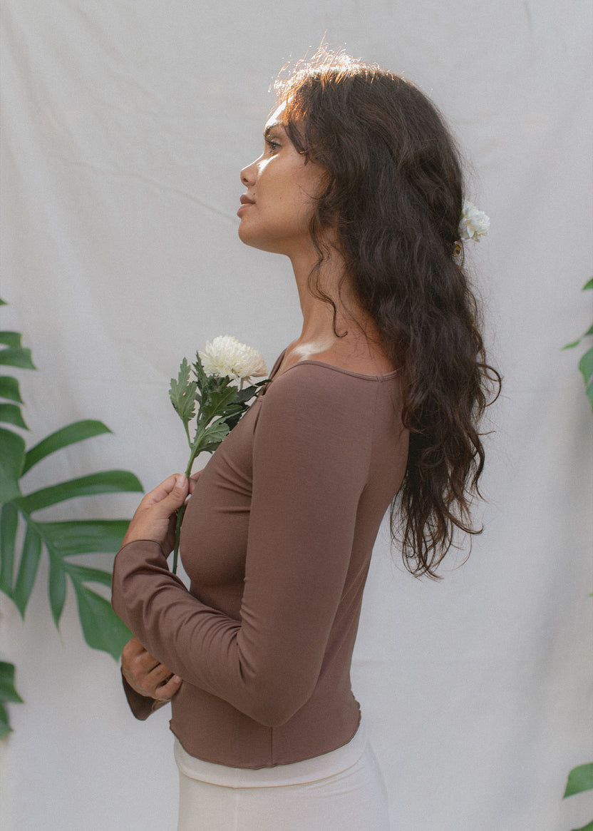 Layla Longsleeve Chocolate –Indigo Luna Store