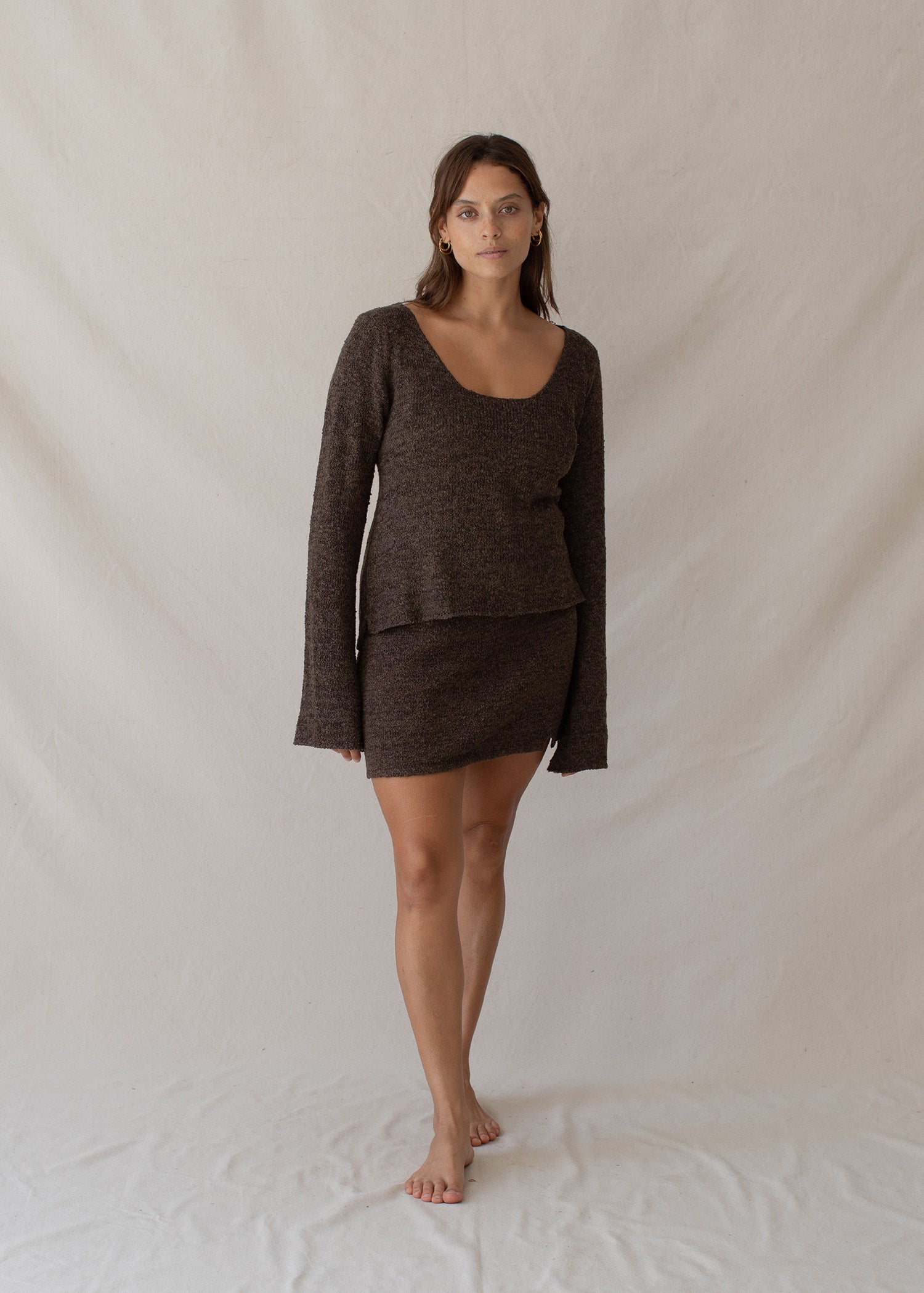 Paloma Mini Skirt Truffle –Indigo Luna Store