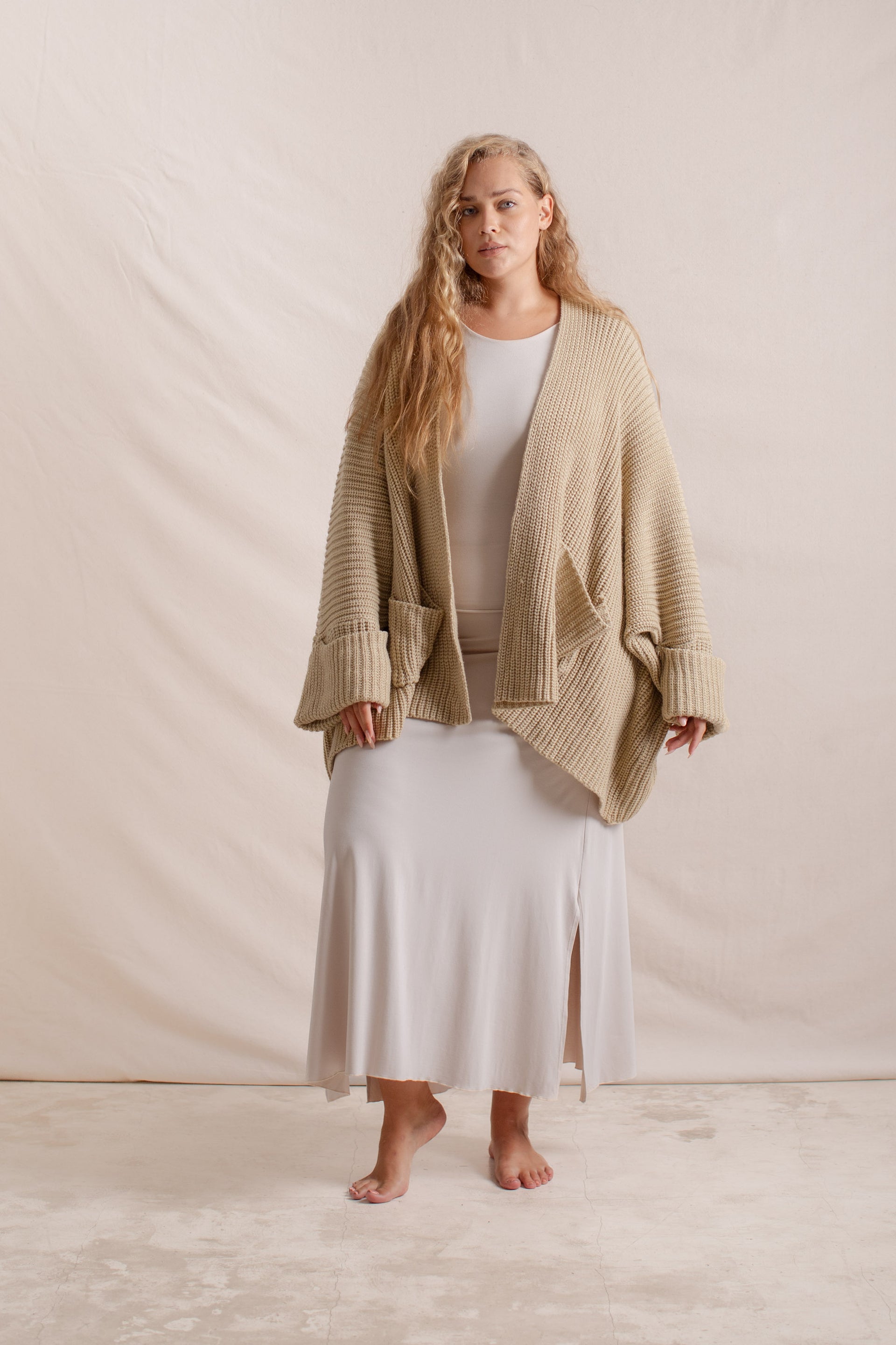 Hand Knitted Poncho | Sustainable Knitwear Australia –Indigo Luna Store
