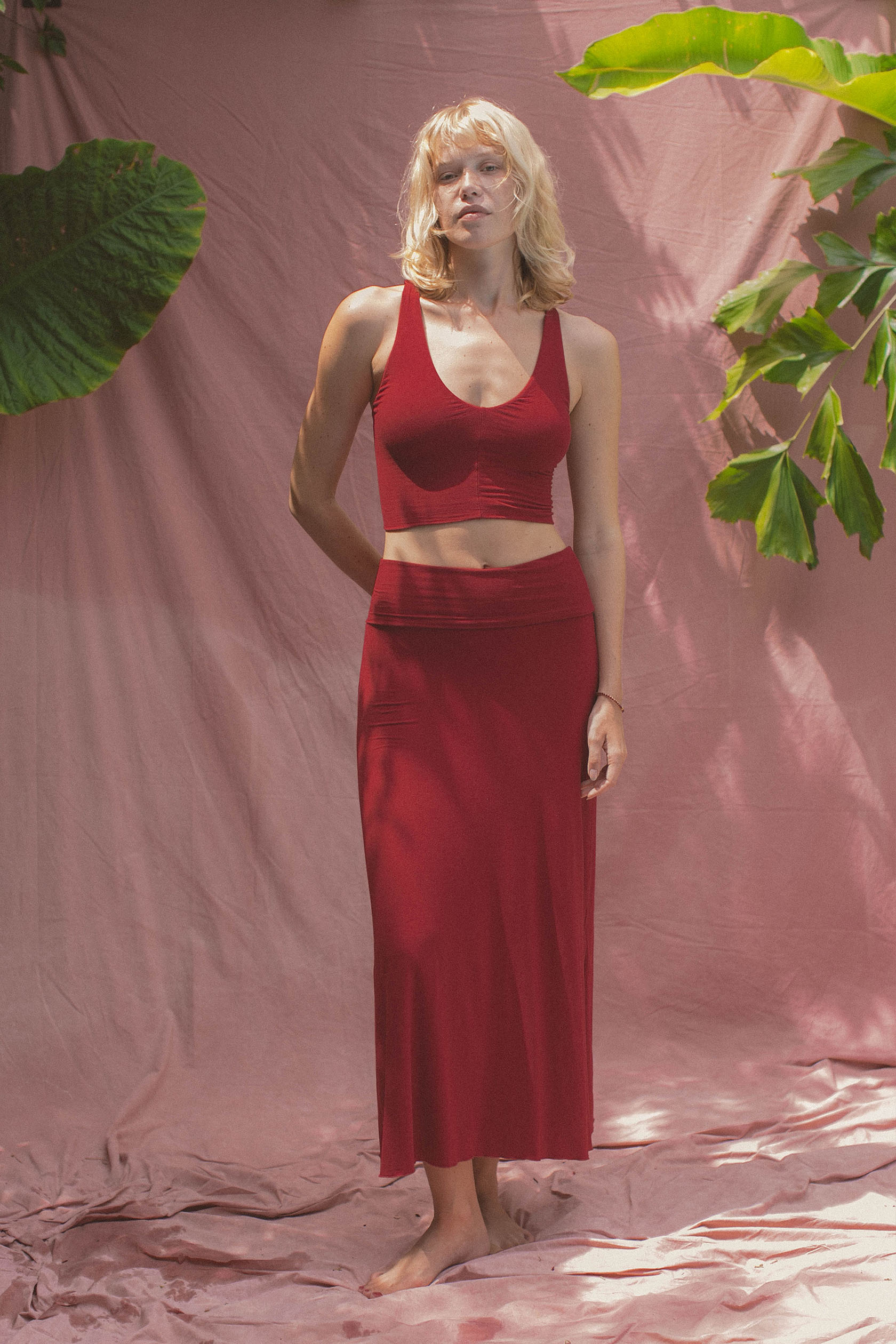 Agni Skirt Dark Rose | Sustainably Made For Your Daily Yoga Lifestyle –Indigo Luna Store