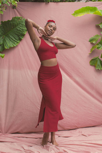 Agni Skirt Dark Rose | Sustainably Made For Your Daily Yoga Lifestyle –Indigo Luna Store