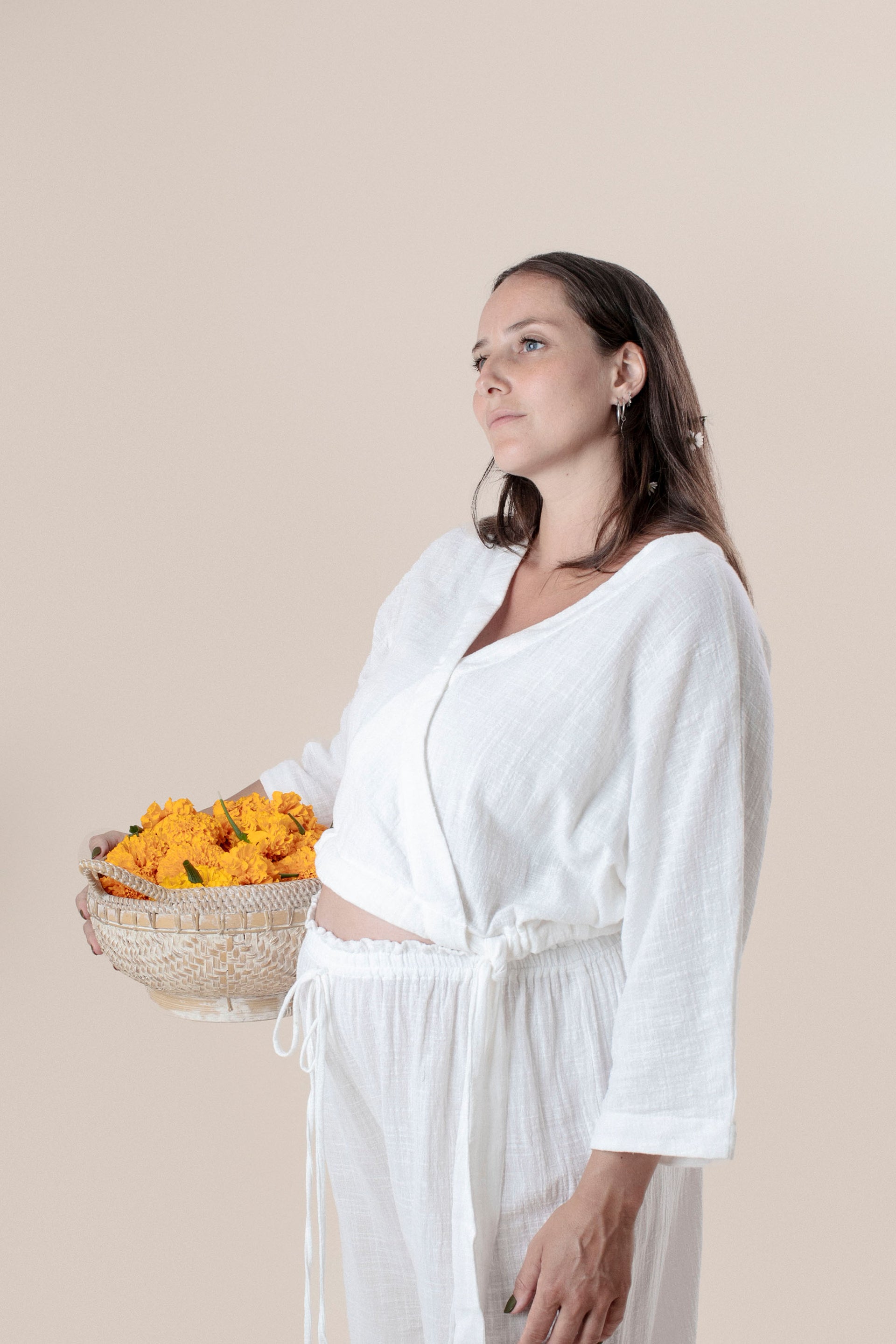 Flow Top Off White Made With Organic Cotton Gauze –Indigo Luna Store